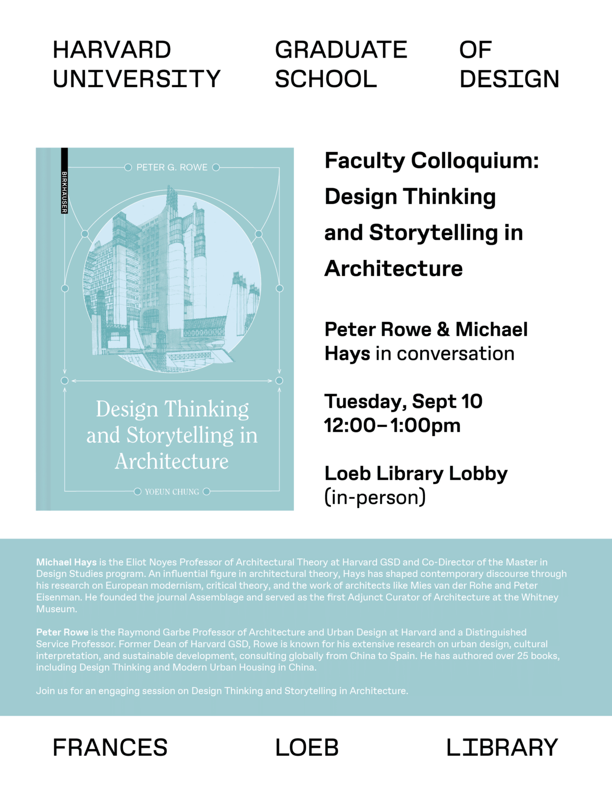 Frances Loeb Library Colloquium - Harvard Graduate School of Design