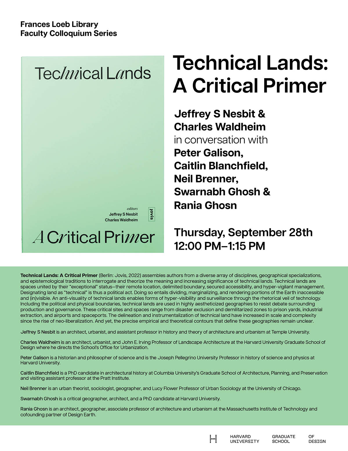 Frances Loeb Library Faculty Colloquium Series - Harvard Graduate ...